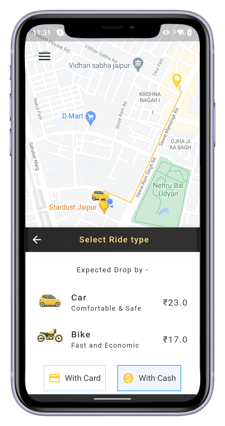 Taxi-taxi - A cab booking app