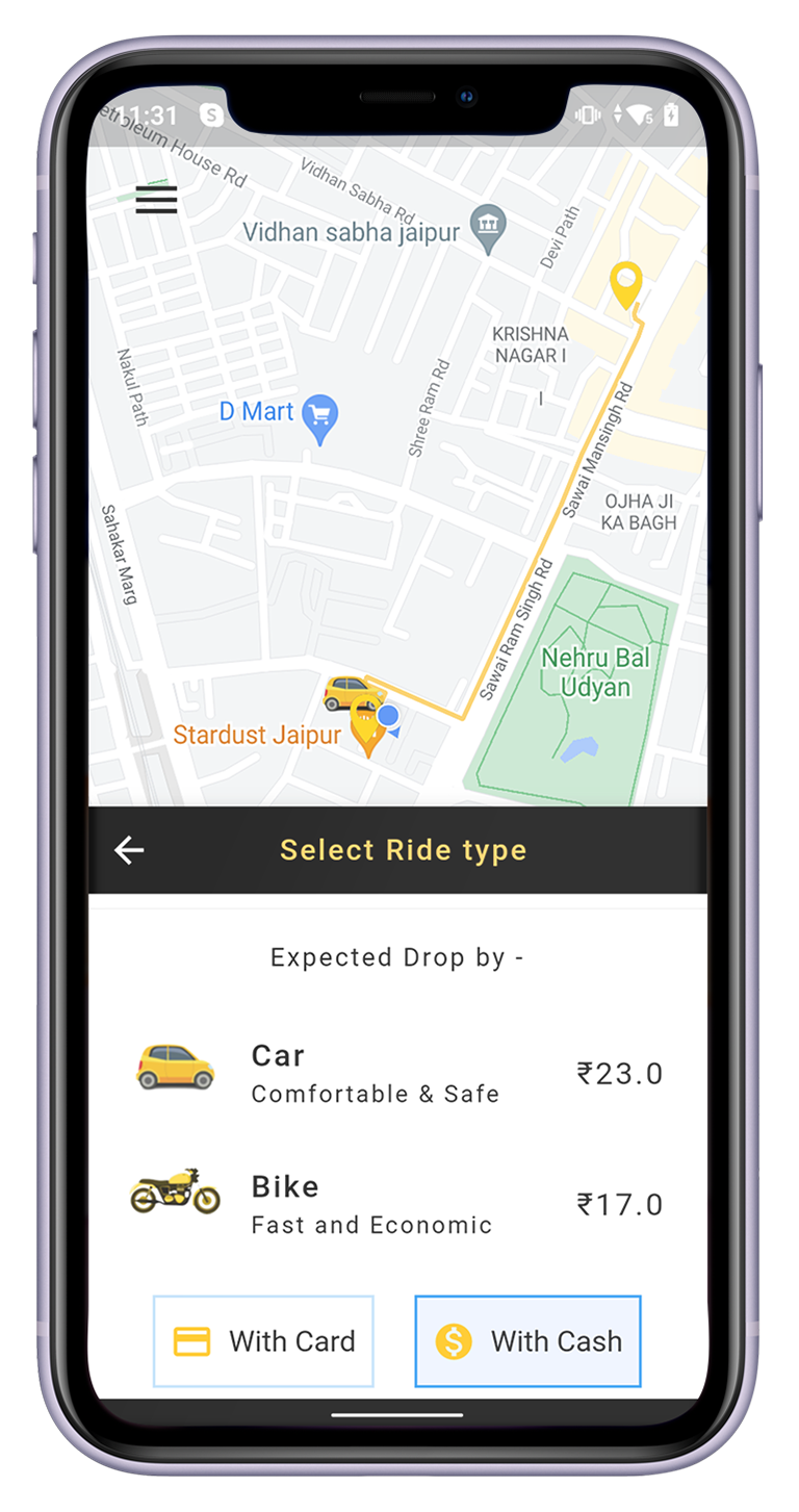 Taxi-taxi - A cab booking app